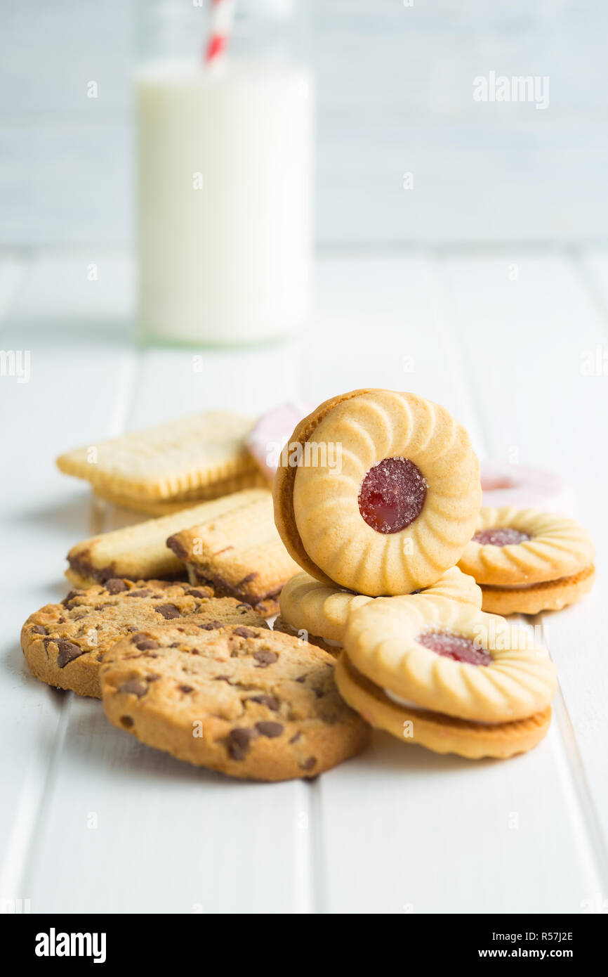 Various sweet biscuits Stock Photo - Alamy