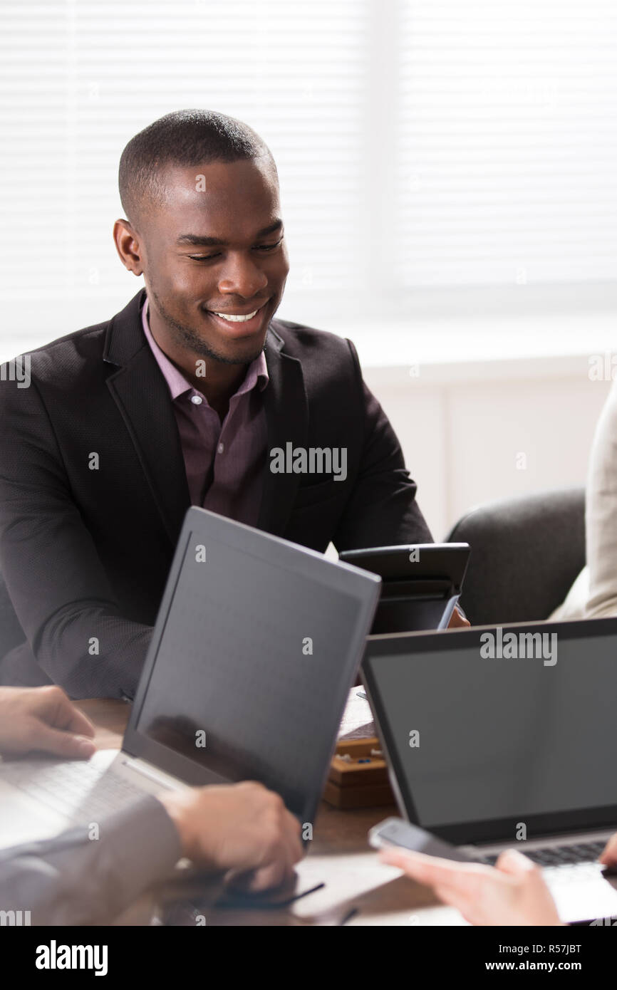 African Young Man In Office Stock Photo - Alamy