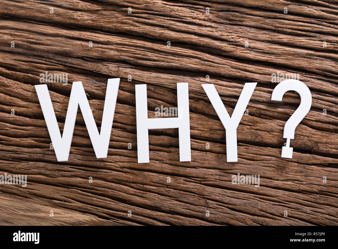 WHY Word With Question Mark Sign Stock Photo - Alamy