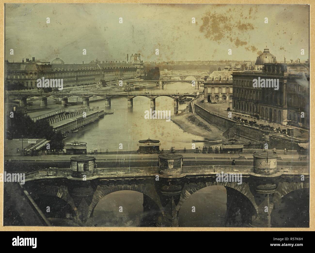 View of the Seine at Paris, 15 May 1843. France, 1843. Daguerreotype ...