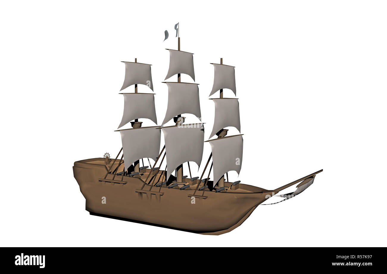 Canvas ship Cut Out Stock Images & Pictures - Alamy