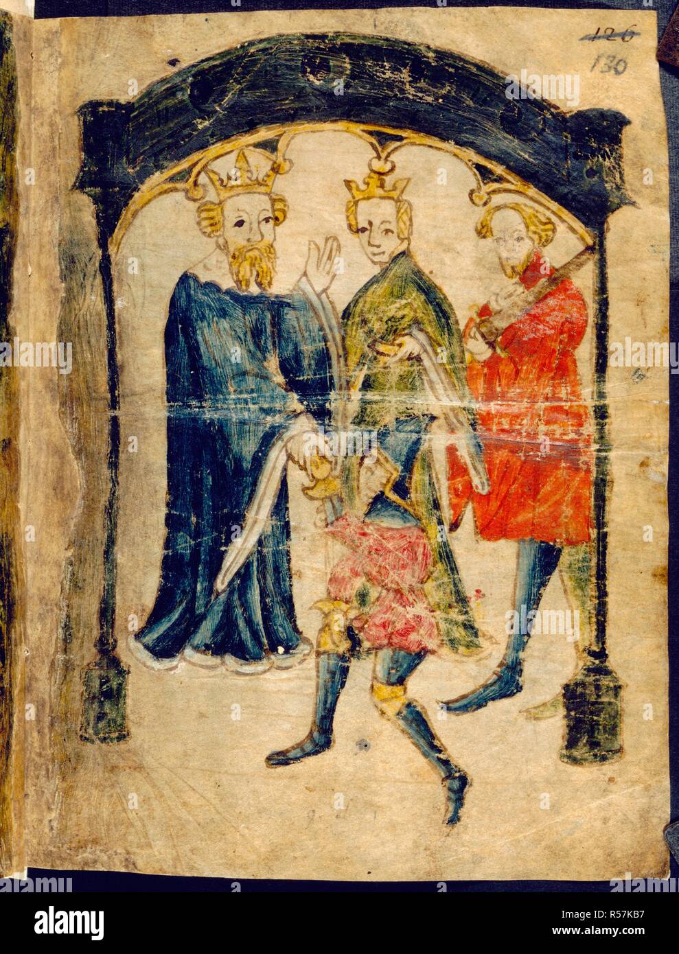 Gawain's return to court. Sir Gawain and the Green Knight. England [N.W ...