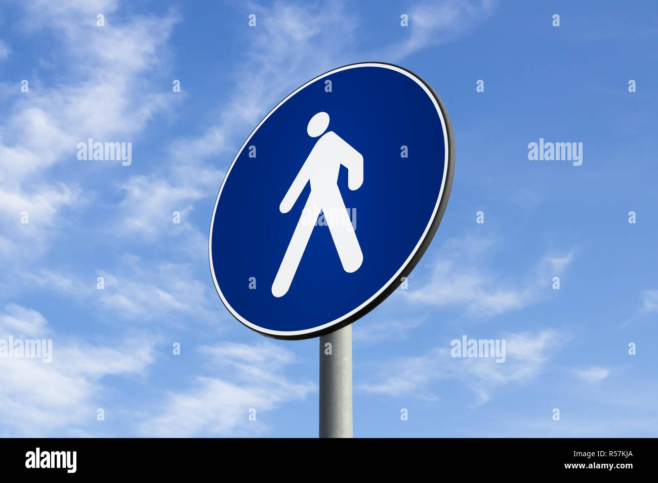 Pedestrians only road sign Stock Photo - Alamy