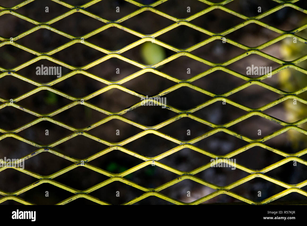 yellow floor grid iron texture Stock Photo - Alamy