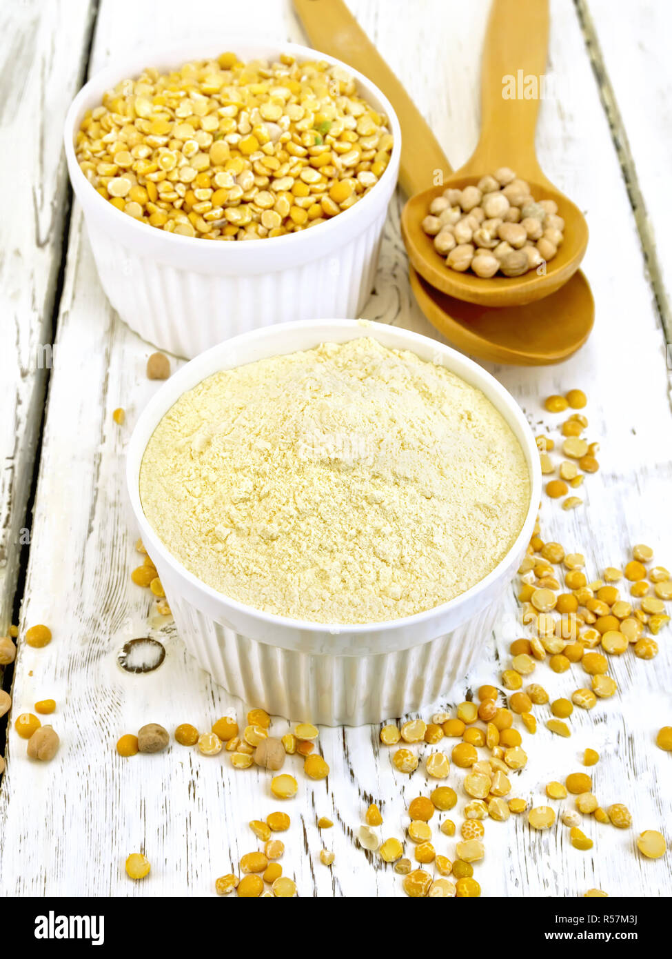 Protein pea flour yellow hi-res stock photography and images - Alamy