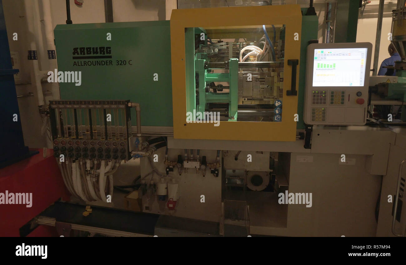 Demonstration of the technological process of manufacturing the details ...