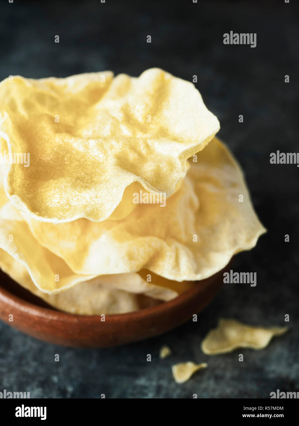 rustic indian papadum crisp Stock Photo - Alamy