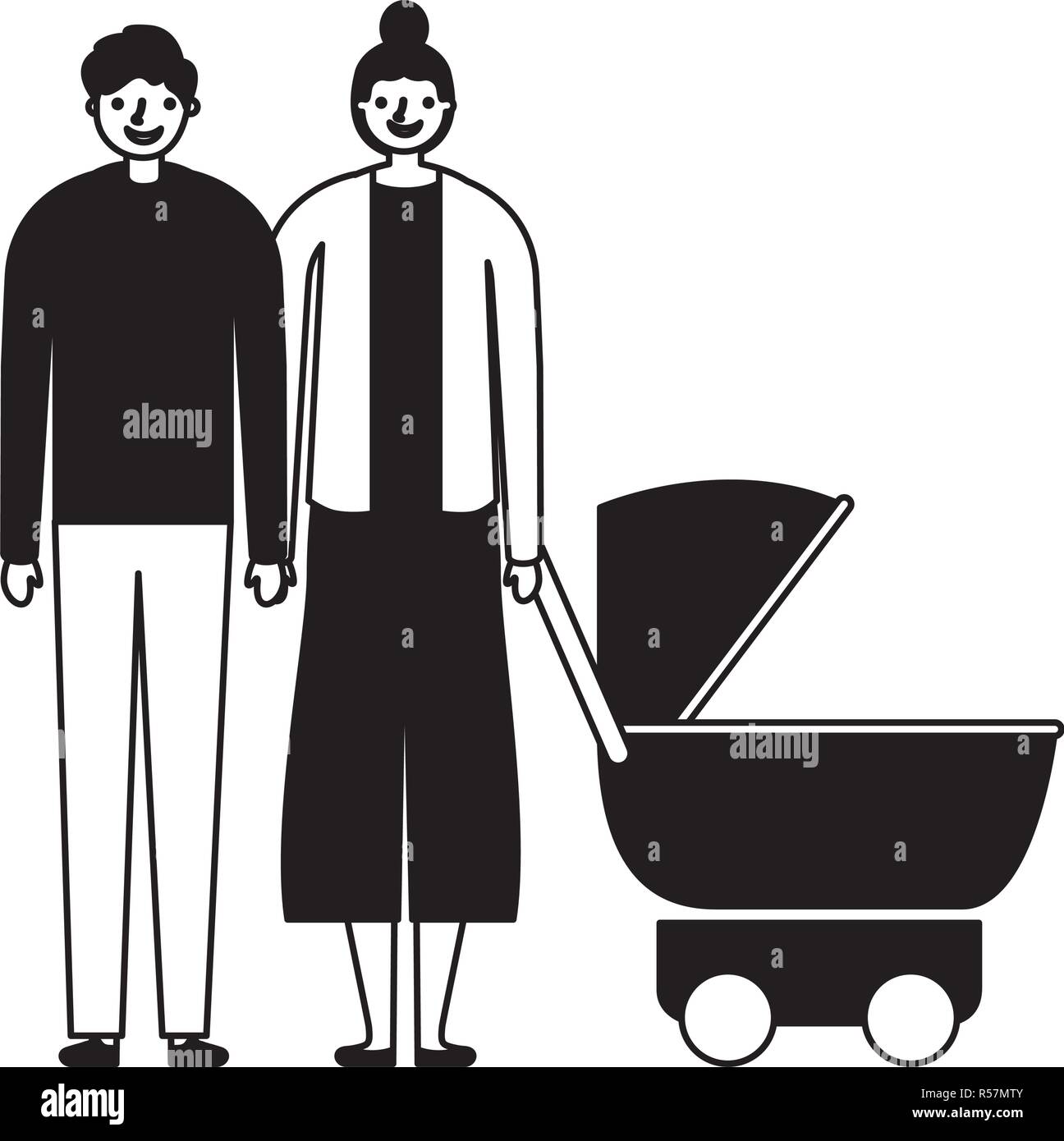 Buggy pram father Stock Vector Images - Alamy