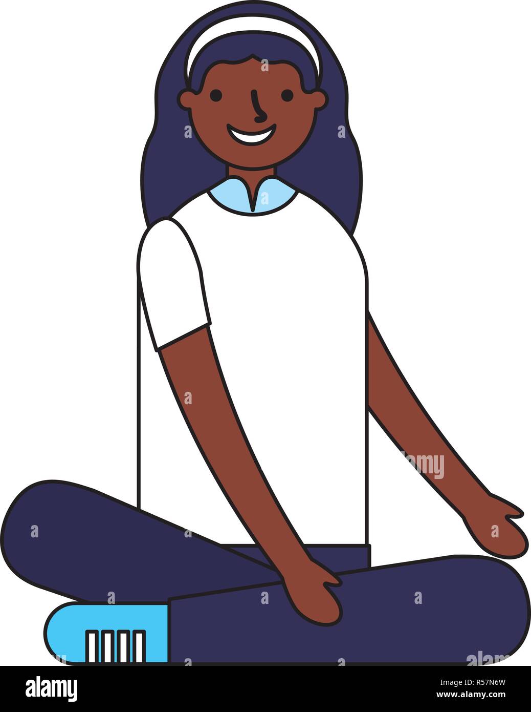 Woman legs crossed floor Stock Vector Images - Alamy