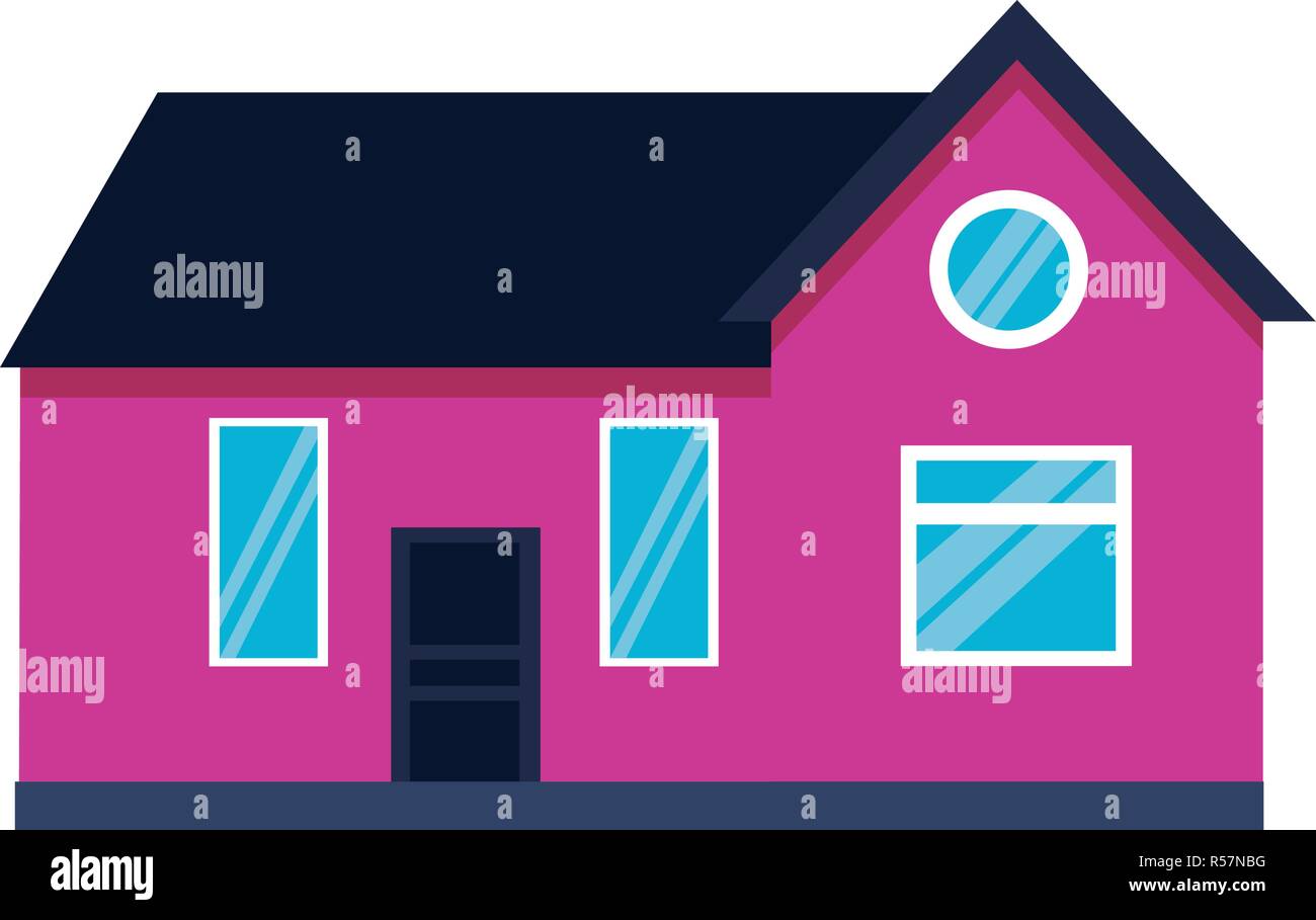 house home exterior on white background vector illustration Stock ...