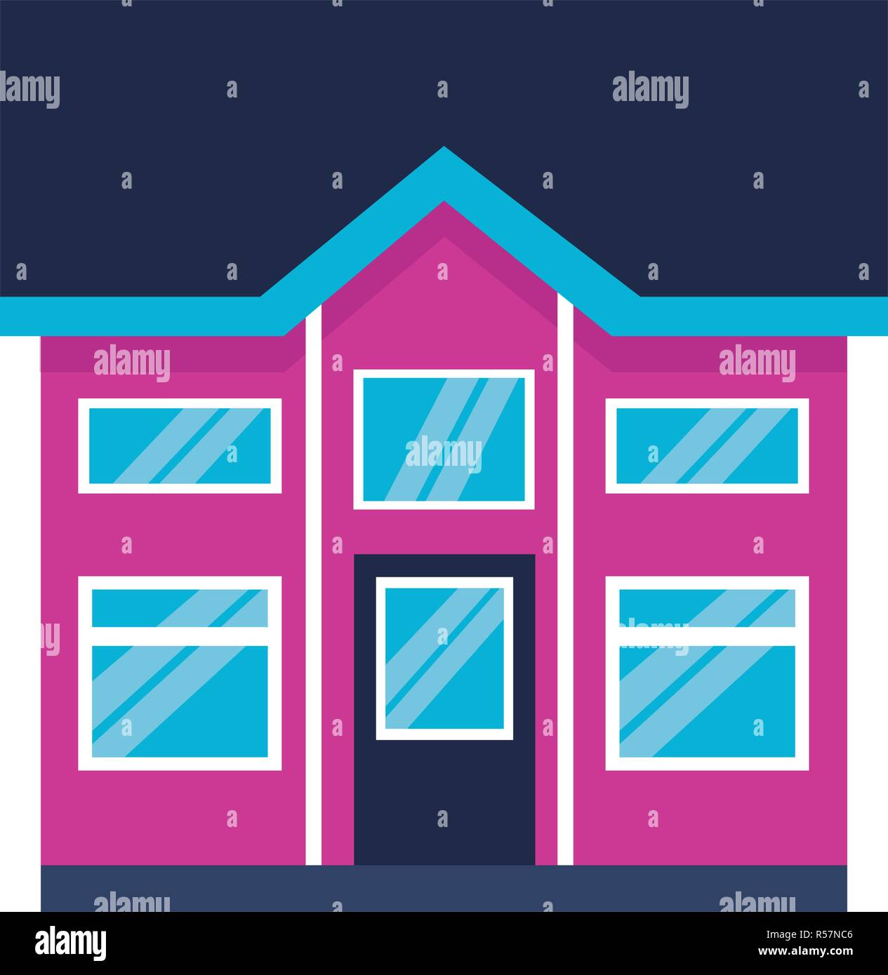 house home exterior on white background vector illustration Stock ...