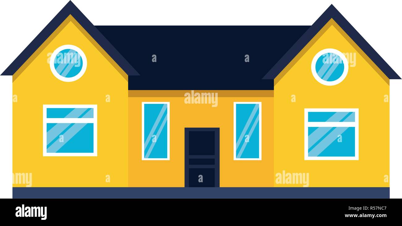 house home exterior on white background vector illustration Stock ...