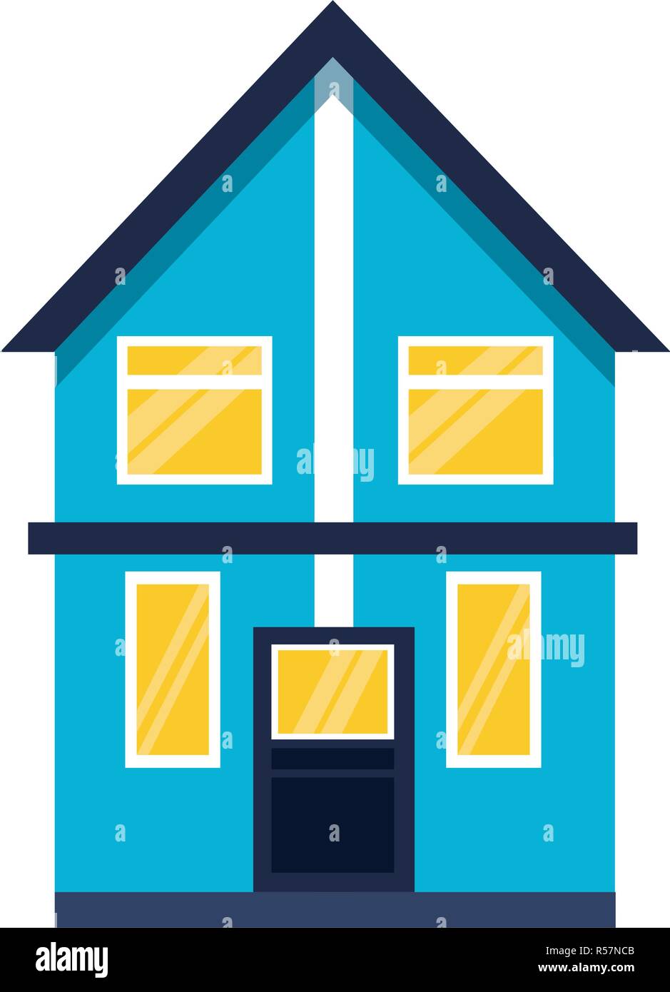house home exterior on white background vector illustration Stock ...