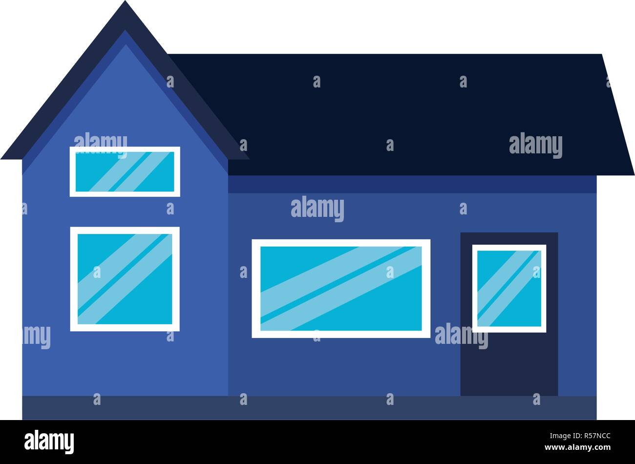 house home exterior on white background vector illustration Stock ...