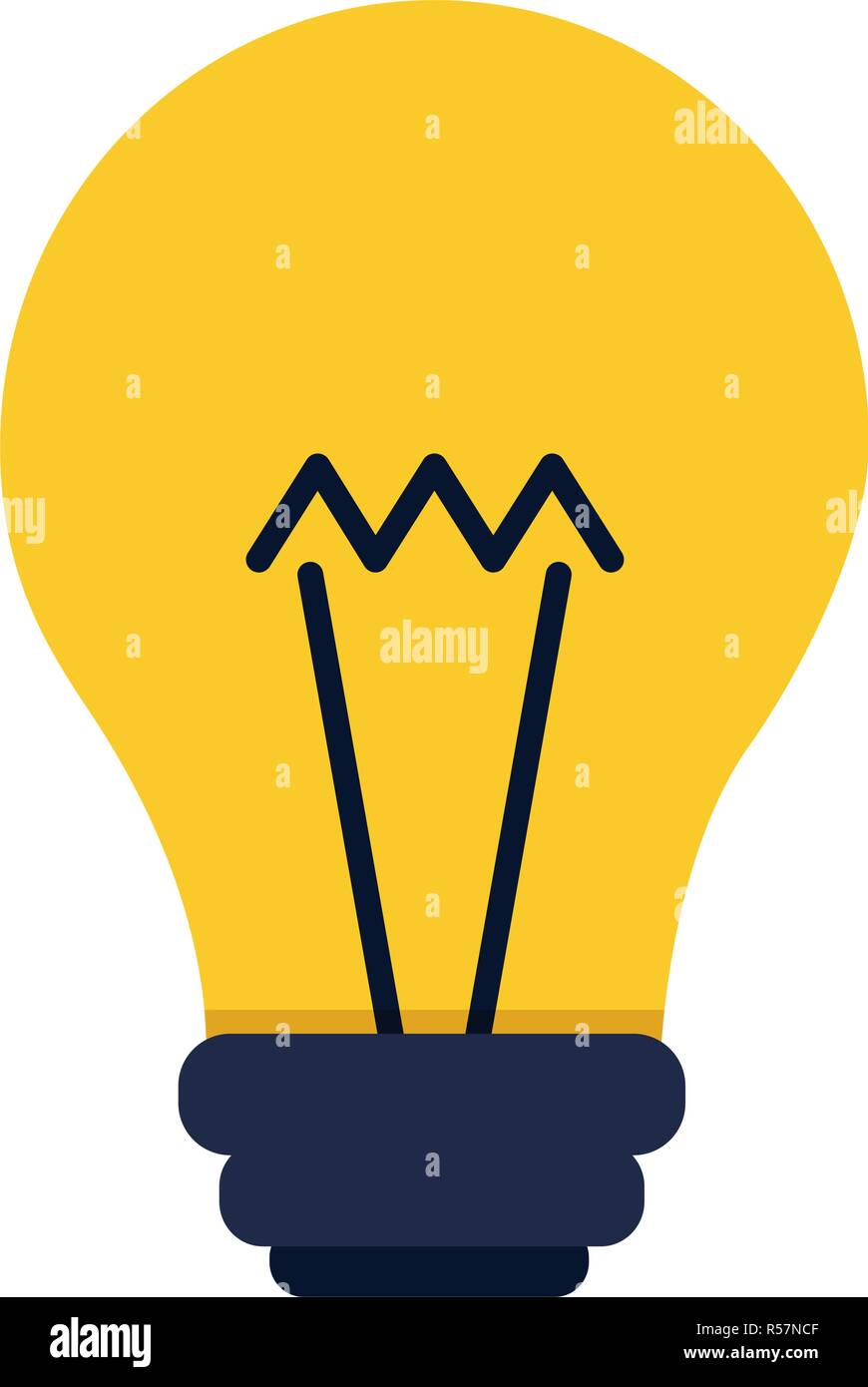 light bulb on white background vector illustration Stock Vector Image ...