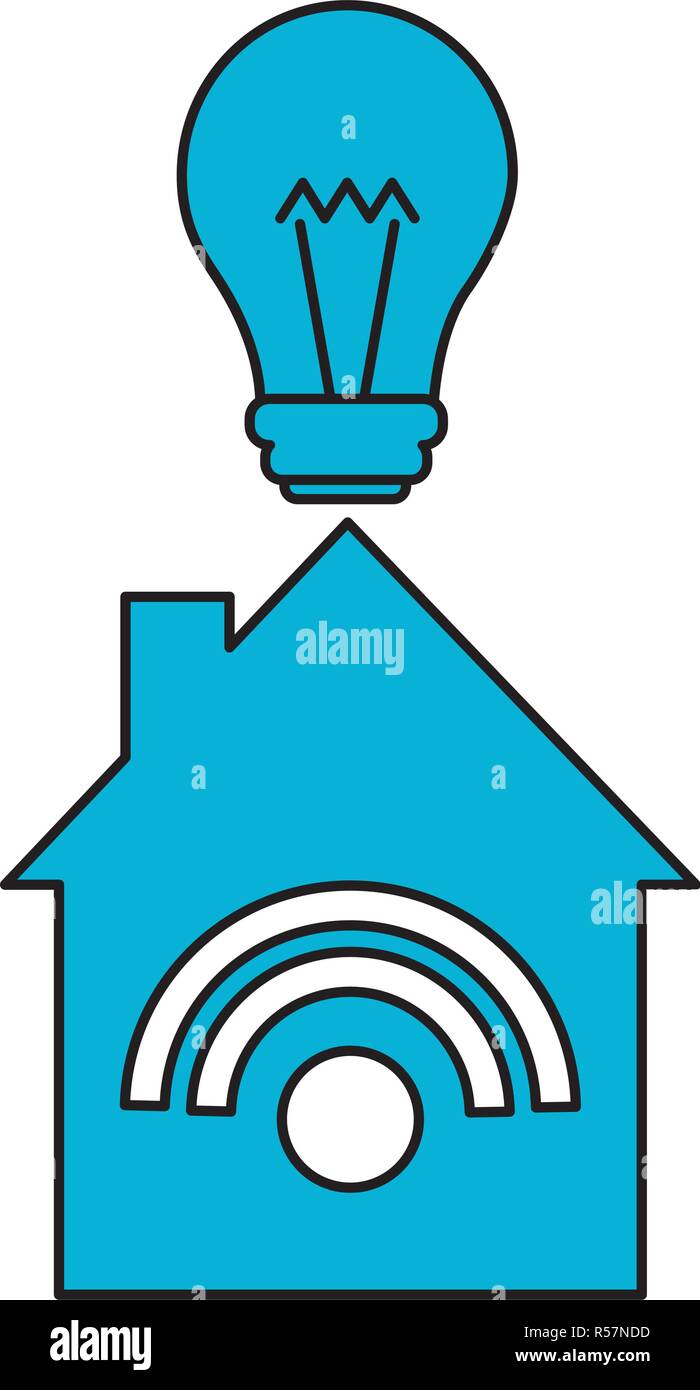 smart home connection bulb light vector illustration Stock Vector Image ...