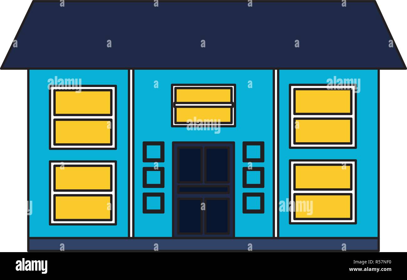 house home exterior on white background vector illustration Stock ...