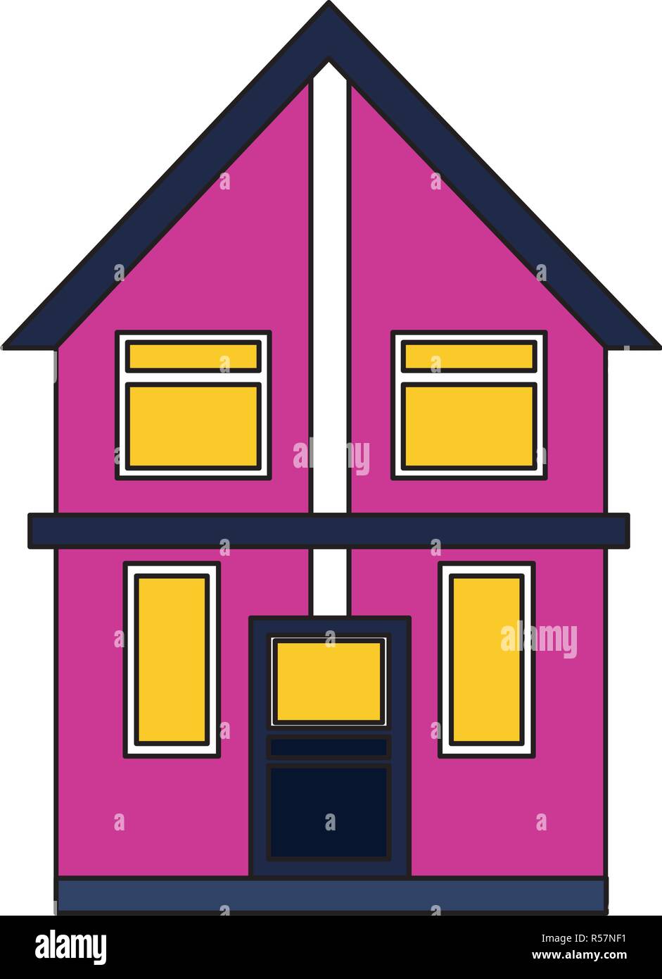 house home exterior on white background vector illustration Stock ...