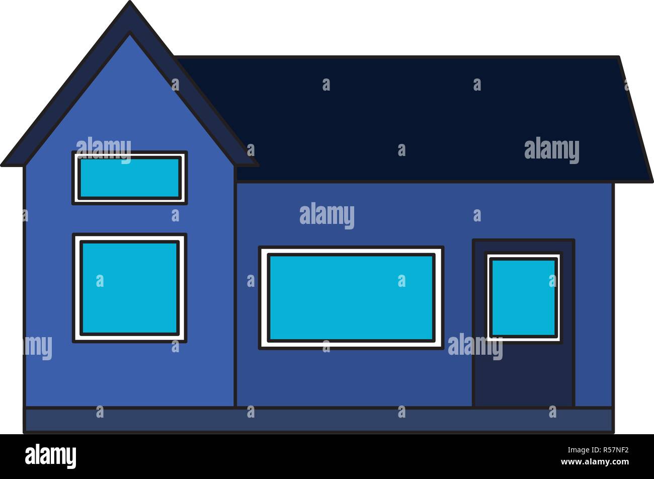 house home exterior on white background vector illustration Stock ...