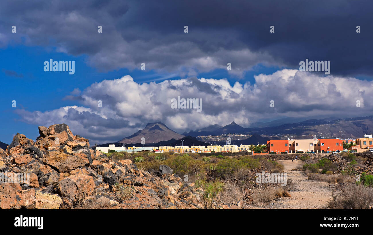 volcanic landscape with extreme cloud formations Stock Photo - Alamy