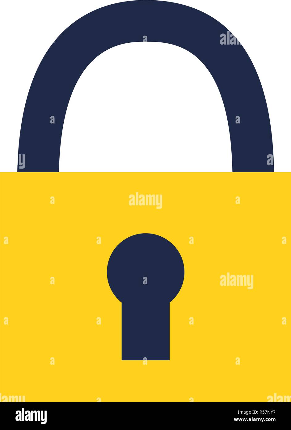 padlock security on white background vector illustration Stock Vector ...