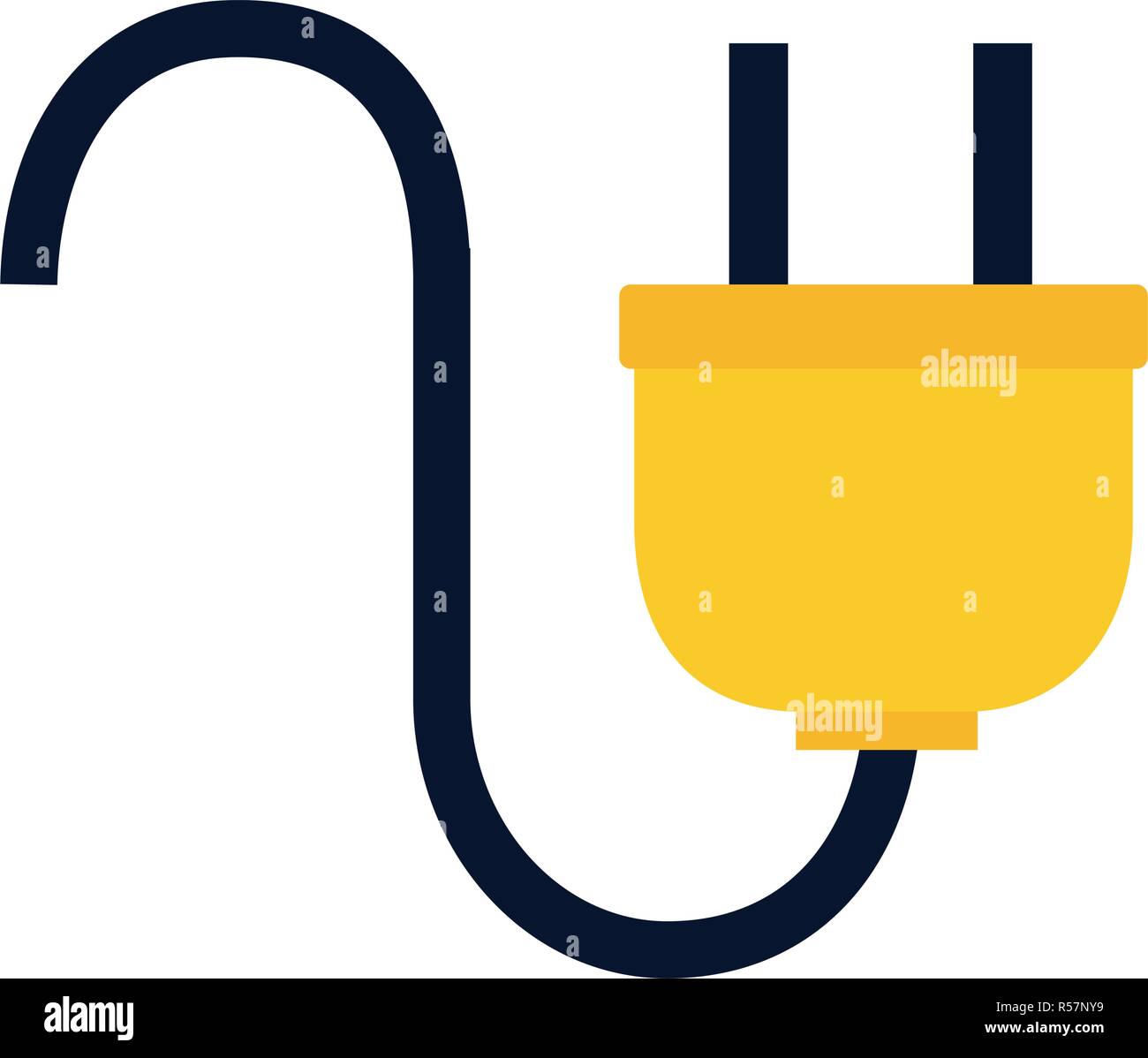 plug cable on white background vector illustration Stock Vector Image ...