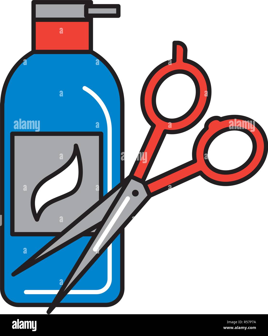 barber shop gel and scissors vector illustration Stock Vector Image ...