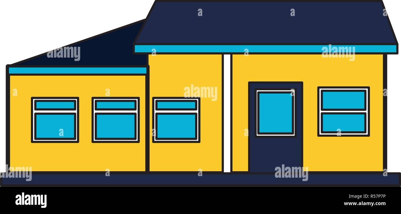 house home exterior on white background vector illustration Stock ...