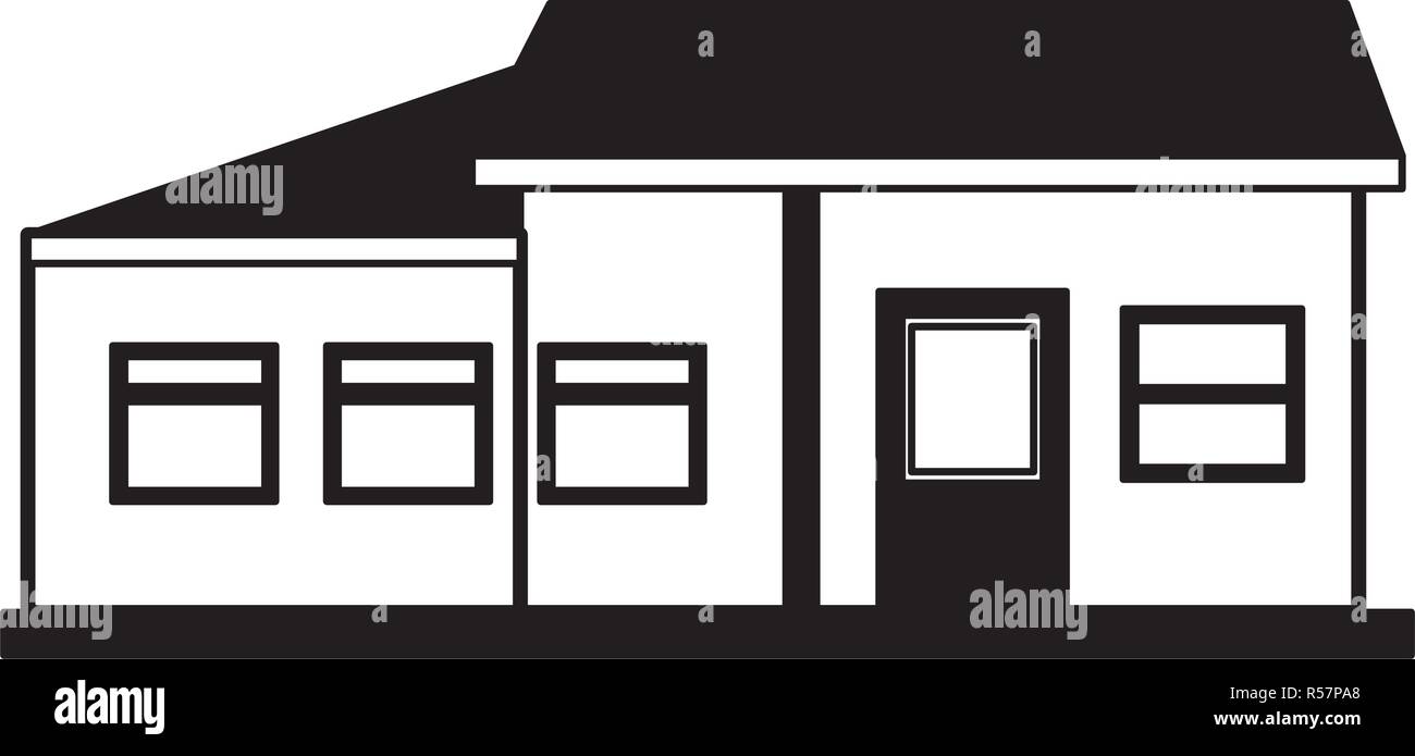 house home exterior on white background vector illustration Stock ...