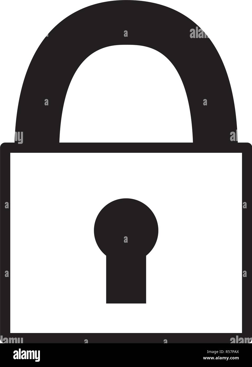 padlock security on white background vector illustration Stock Vector ...