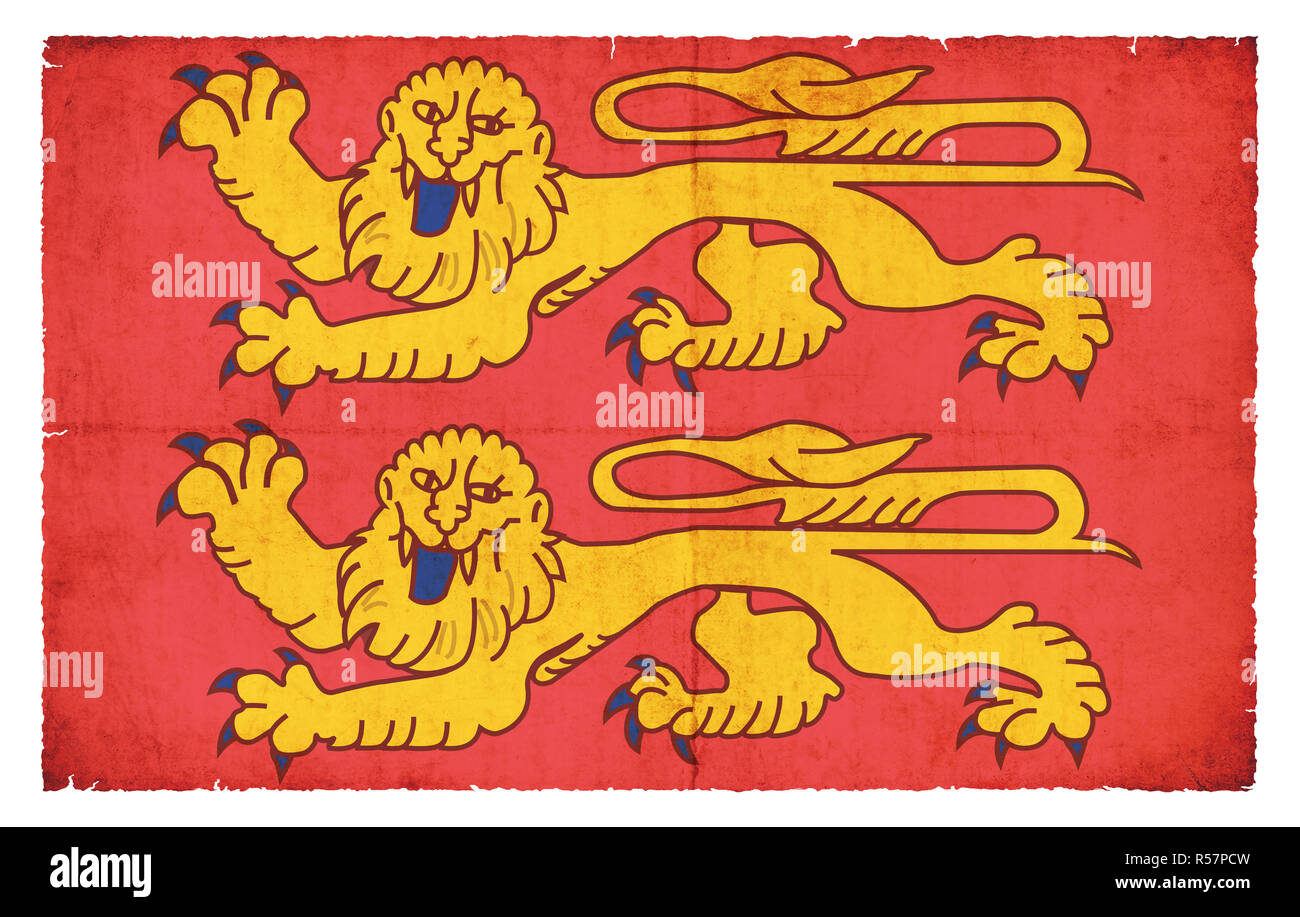 grunge flag of normandy (france Stock Photo - Alamy