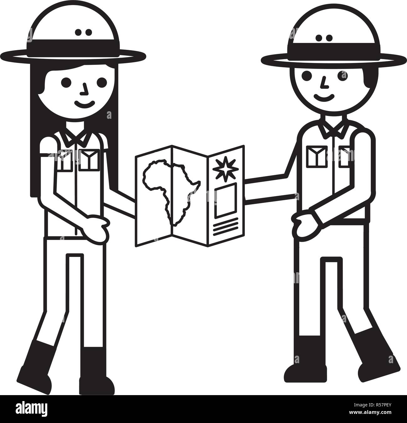 character safari concept Stock Vector Image & Art - Alamy