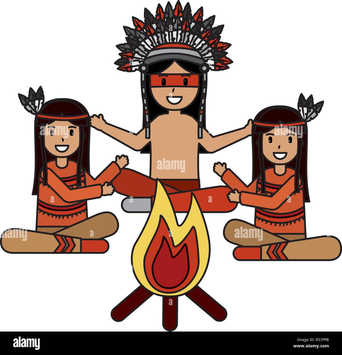 native american character Stock Vector Image & Art - Alamy