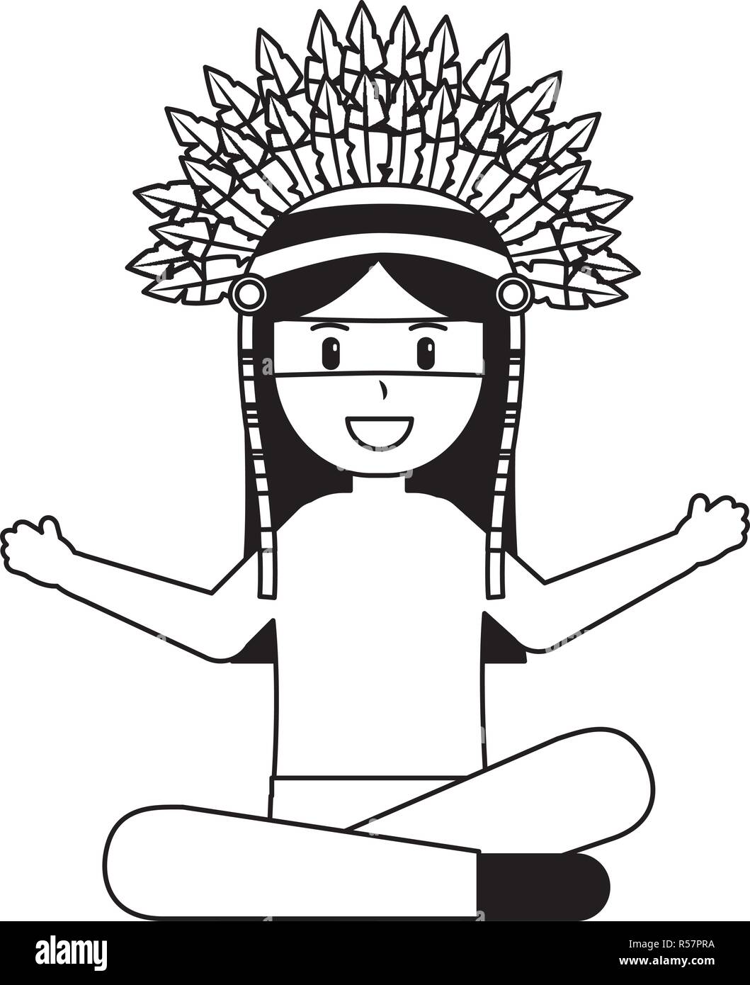 Native indian characters american Stock Vector Images - Alamy
