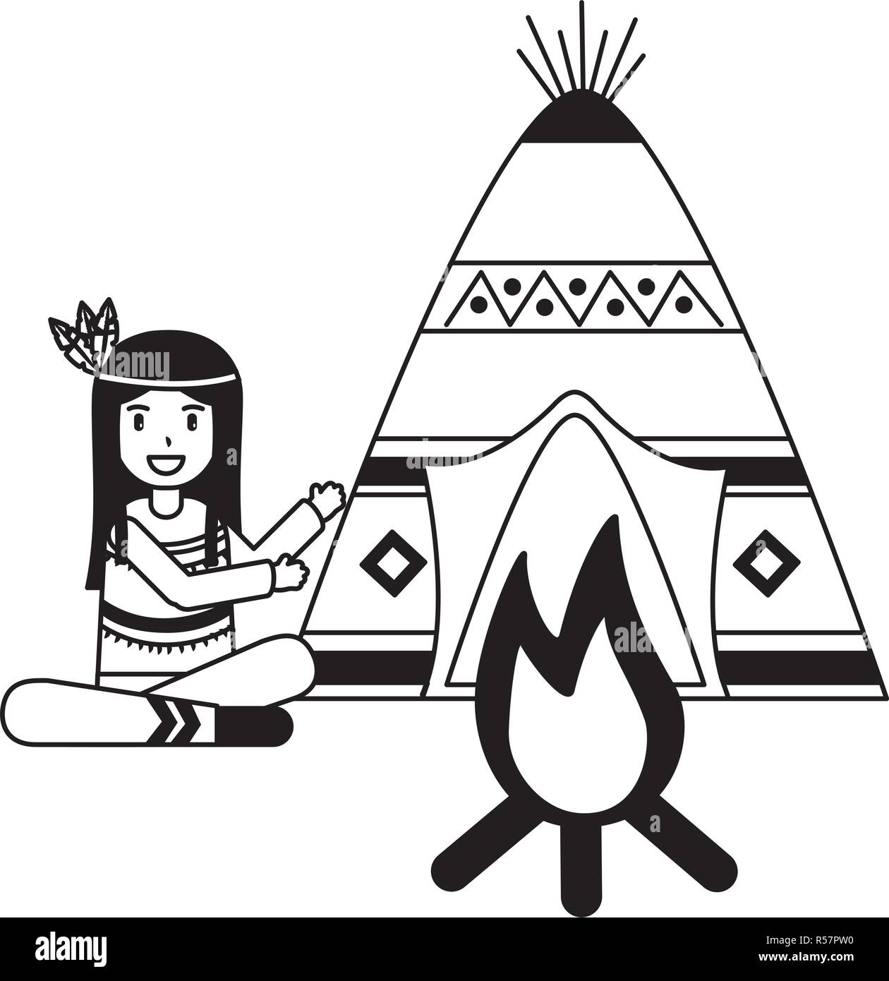 Native american outfit Cut Out Stock Images & Pictures - Alamy