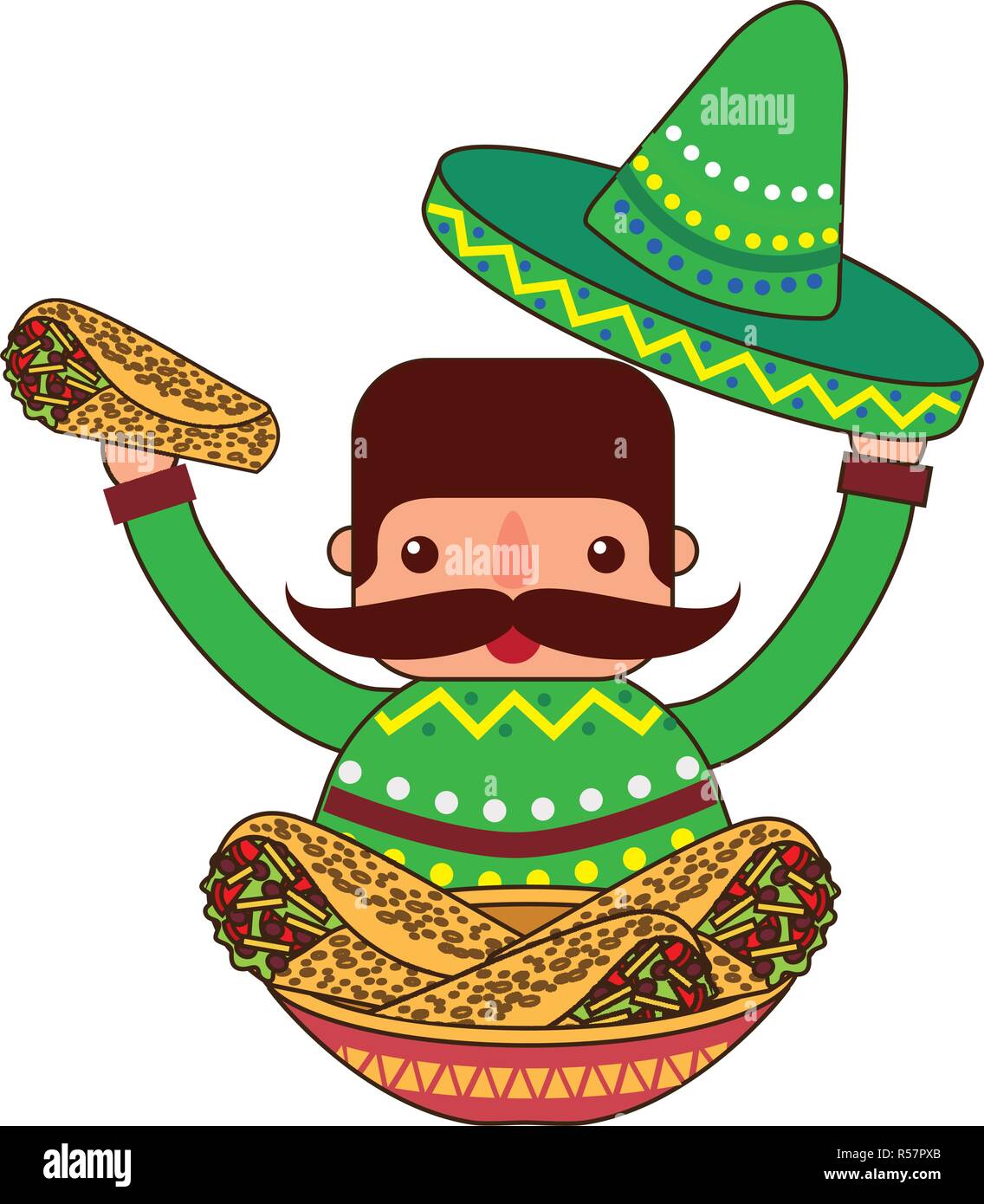 Illustration cartoon mexican chef cook Stock Vector Images - Alamy