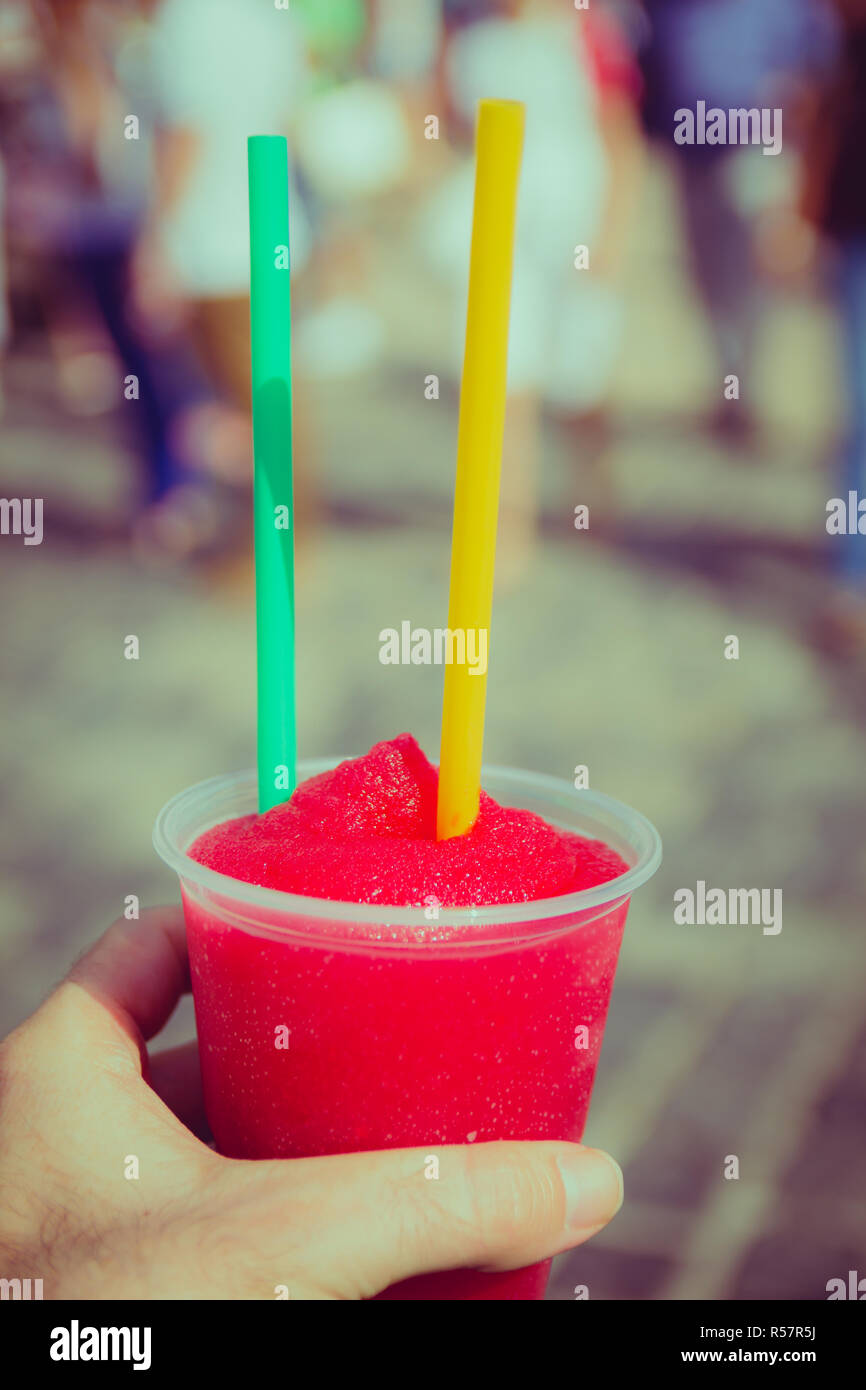 Red snow cone Stock Photo - Alamy