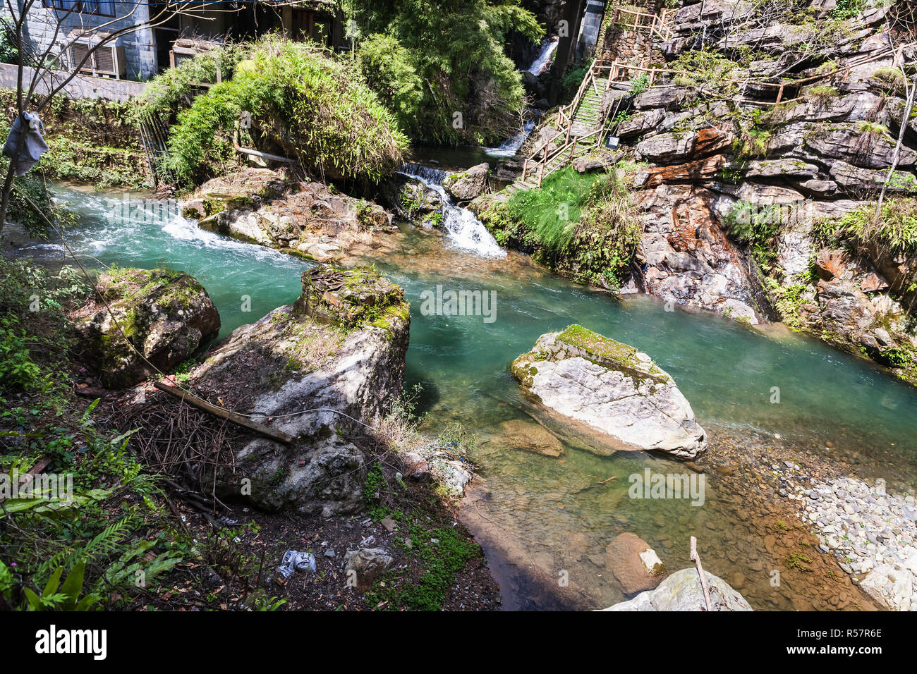 mountain stream in Longsheng Hot Springs park Stock Photo - Alamy