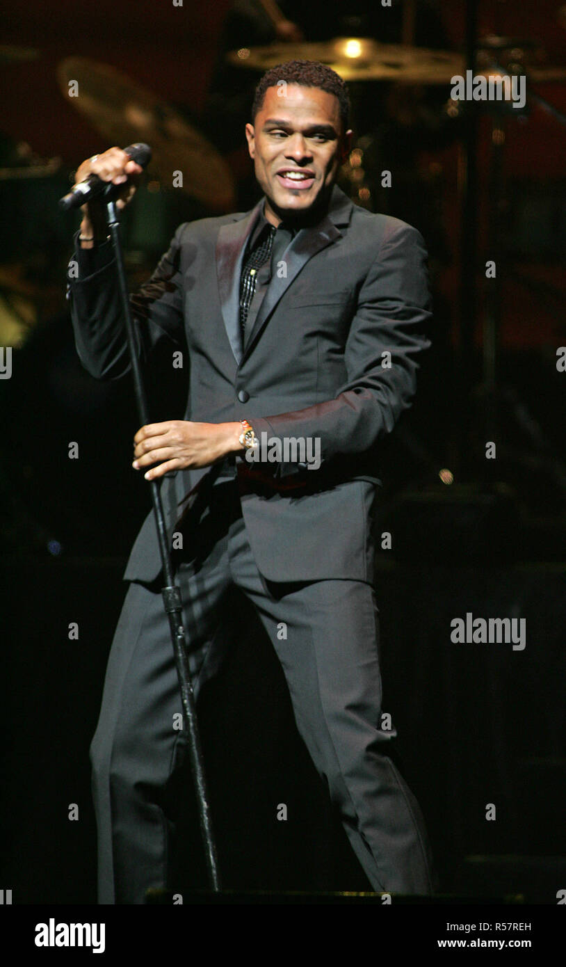 R & B singer Maxwell performs in concert at the American Airlines Arena ...
