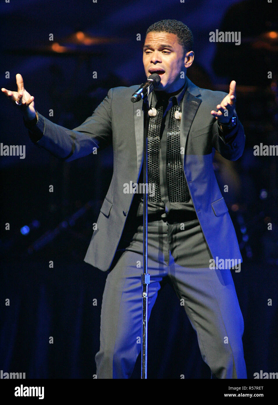 R & B singer Maxwell performs in concert at the American Airlines Arena ...
