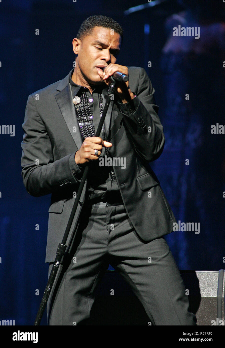 R & B singer Maxwell performs in concert at the American Airlines Arena ...