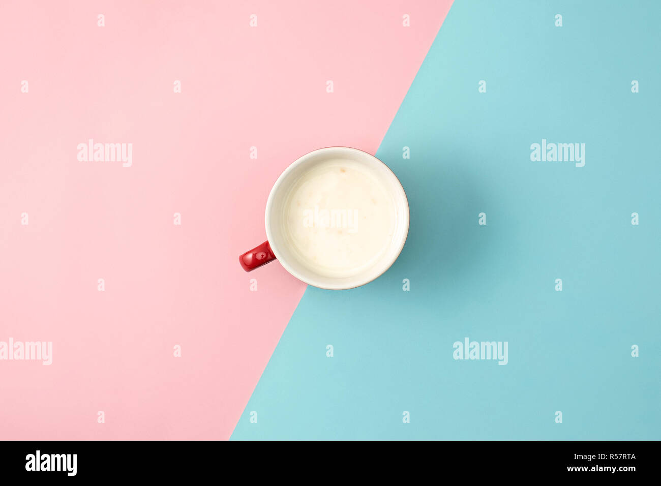 The top view of cup of yogurt Stock Photo - Alamy