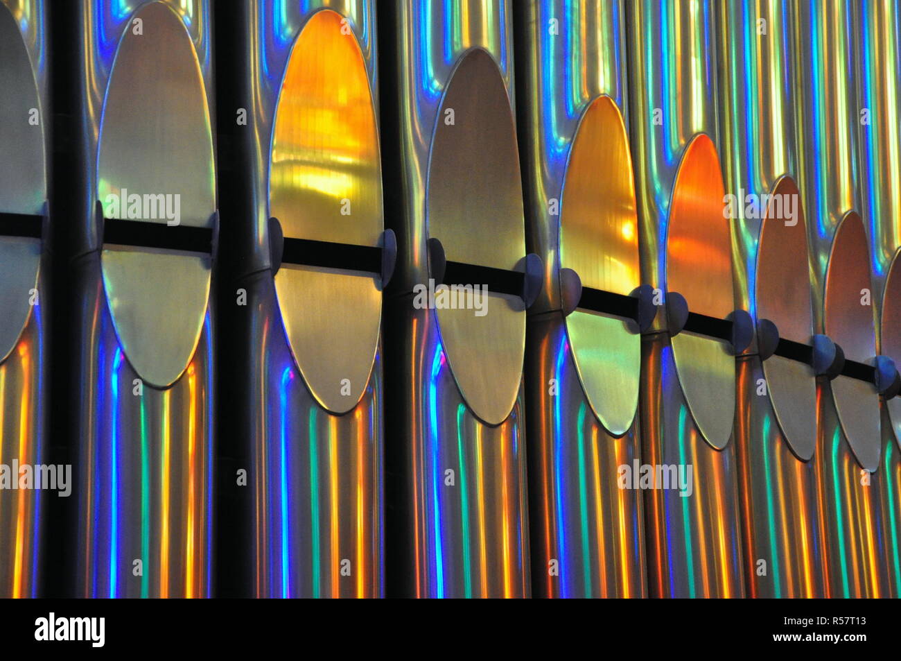shiny organ pipes in the sagrada familia of barcelona Stock Photo - Alamy