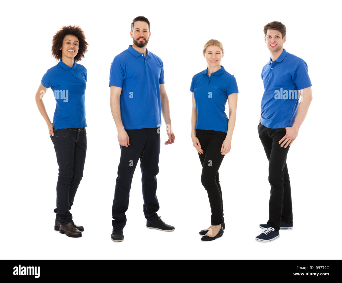 Cheerful multiracial group young adult Cut Out Stock Images & Pictures ...