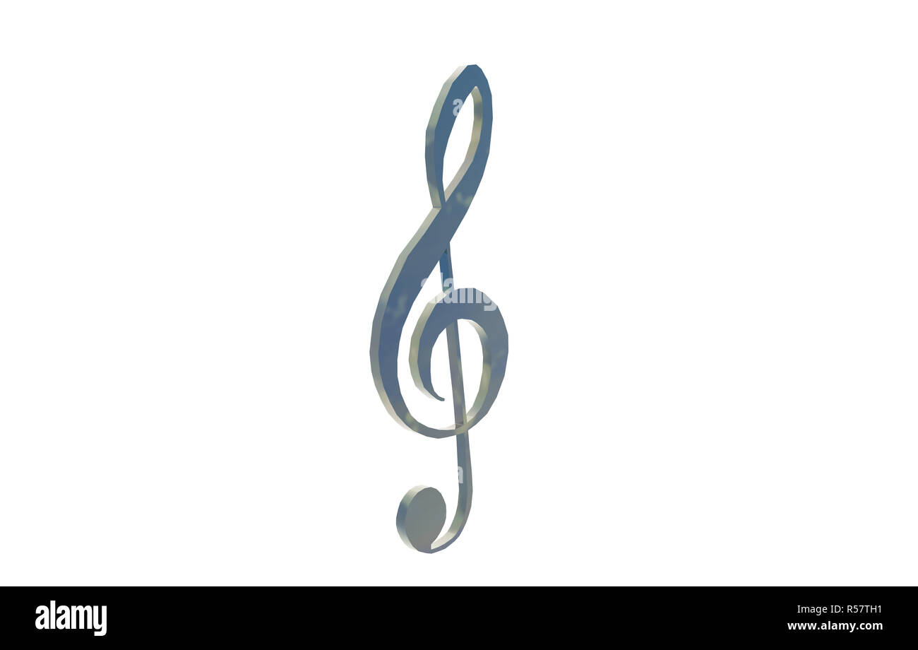 isolated treble clef Stock Photo - Alamy