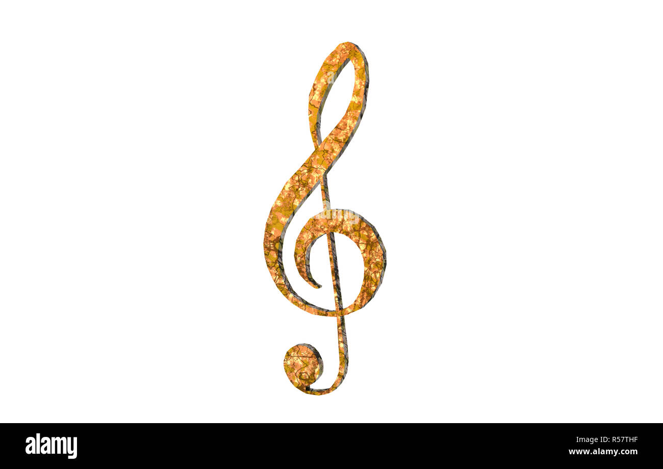 isolated treble clef Stock Photo - Alamy