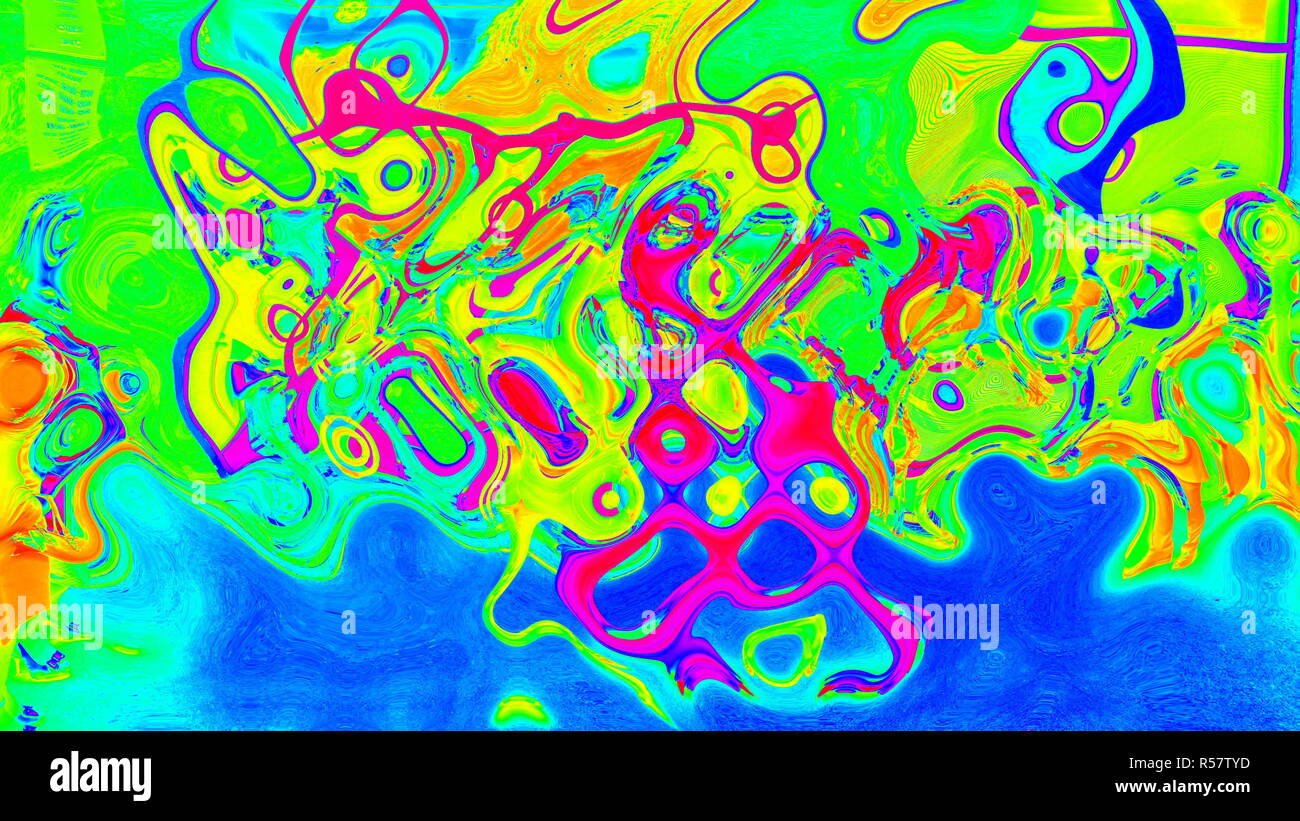 Abstract rainbow Colorful Paint Ink Explodes Diffusion Psychedelic ...