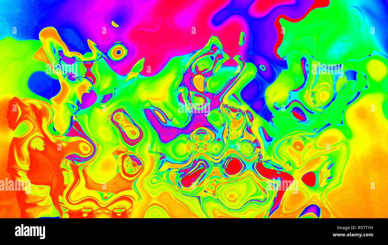 Abstract rainbow Colorful Paint Ink Explodes Diffusion Psychedelic ...