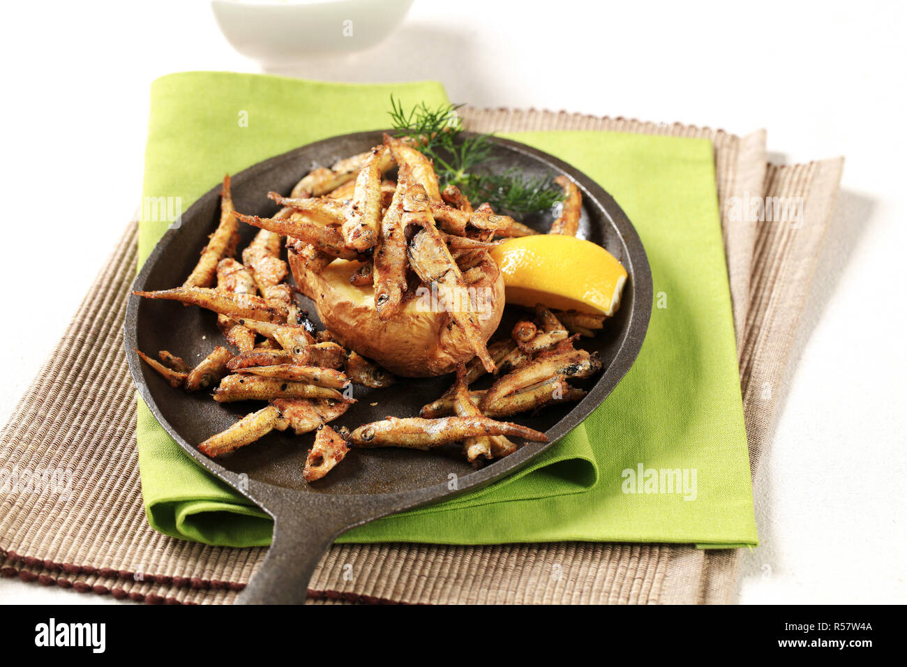 Crispy fried anchovies Stock Photo - Alamy