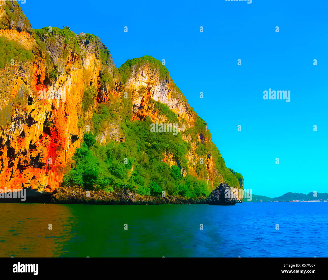 Tropical landscape. The island at Andaman sea, Thailand Stock Photo - Alamy